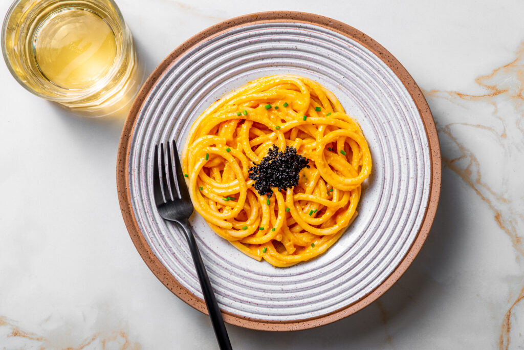 Creamy Uni Miso Pasta w. Fish Roe(Sea urchin sauce) - Made By Nashish