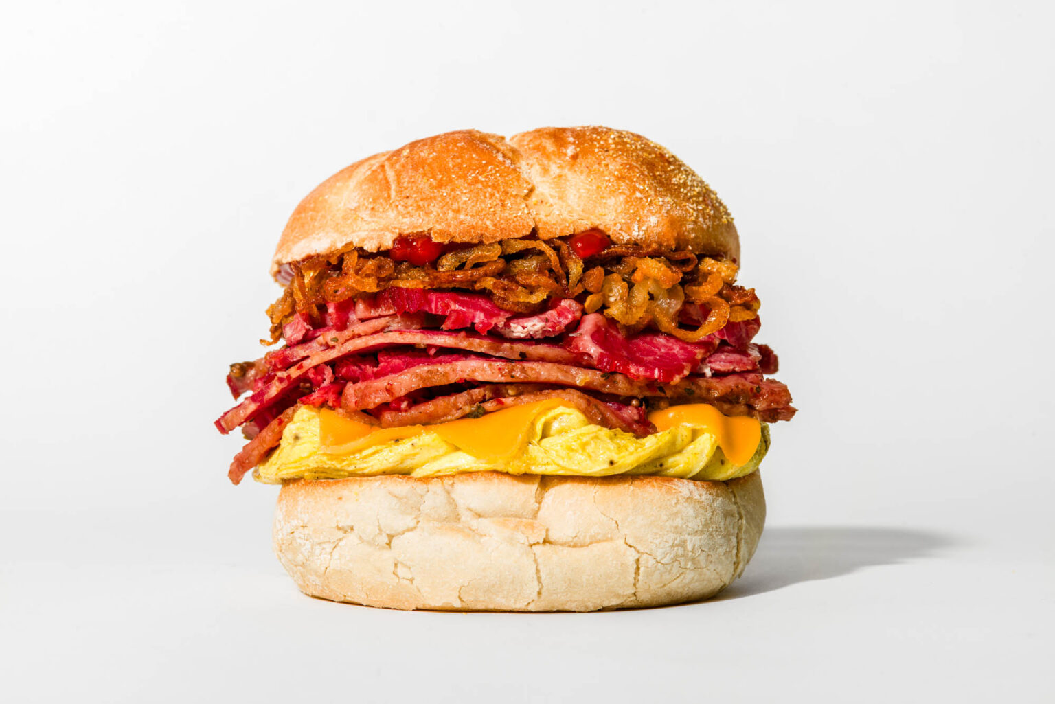 NYC’s Finest Corned Beef Egg and Cheese Sandwich - Made By Nashish
